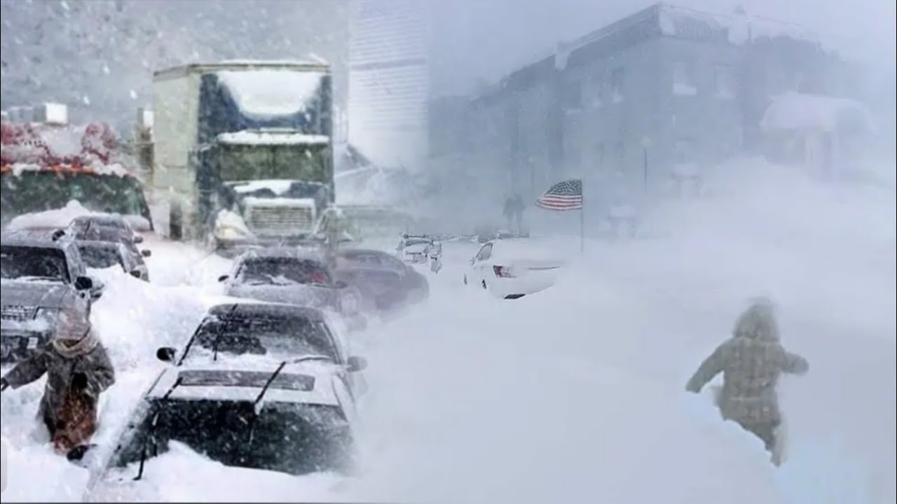 Now USA is in emergency, snow storm covers the whole city in Michigan ...