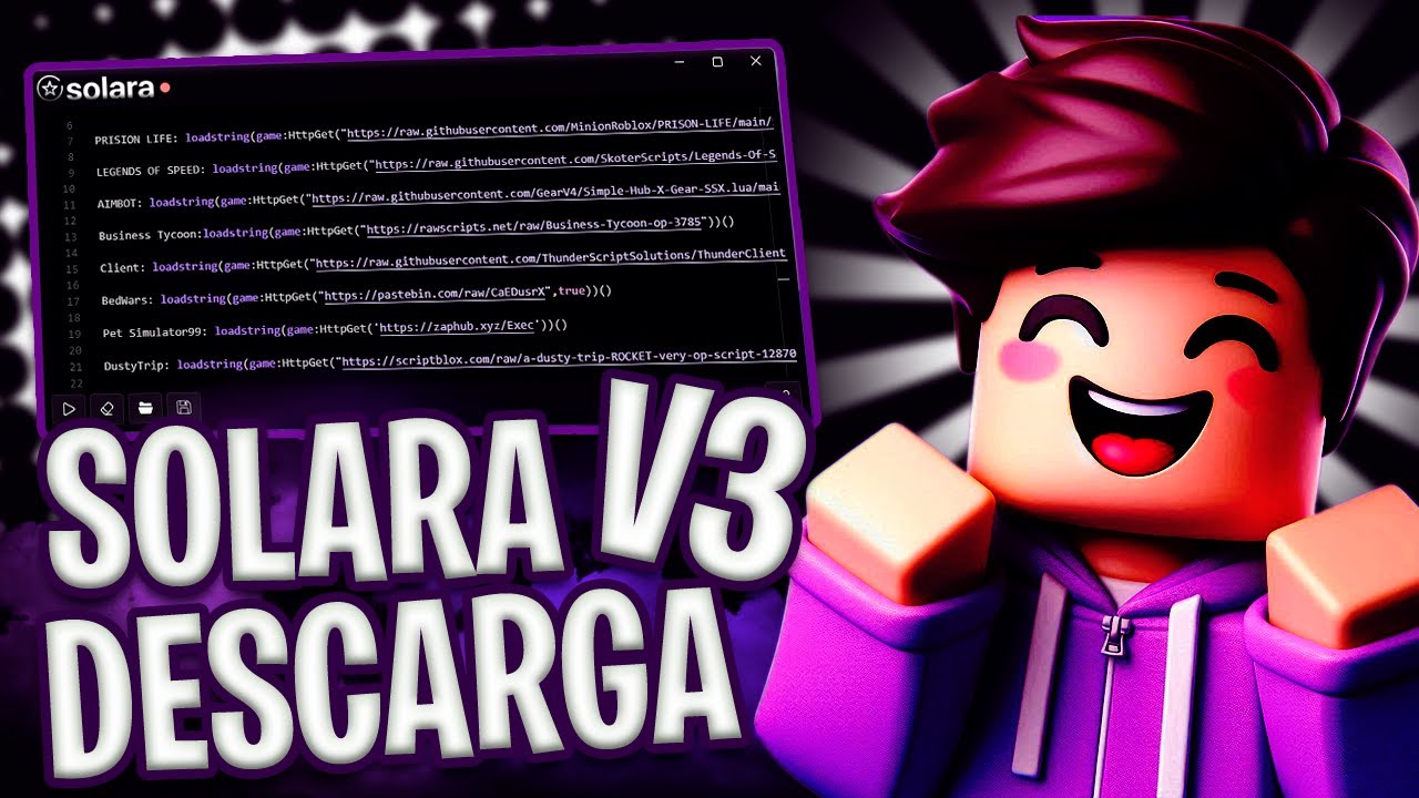 Roblox Executor PC🚀SOLARA V3.129 +SCRIPT GRATIS! (DESCARGA) Sin Key 🔑 ...