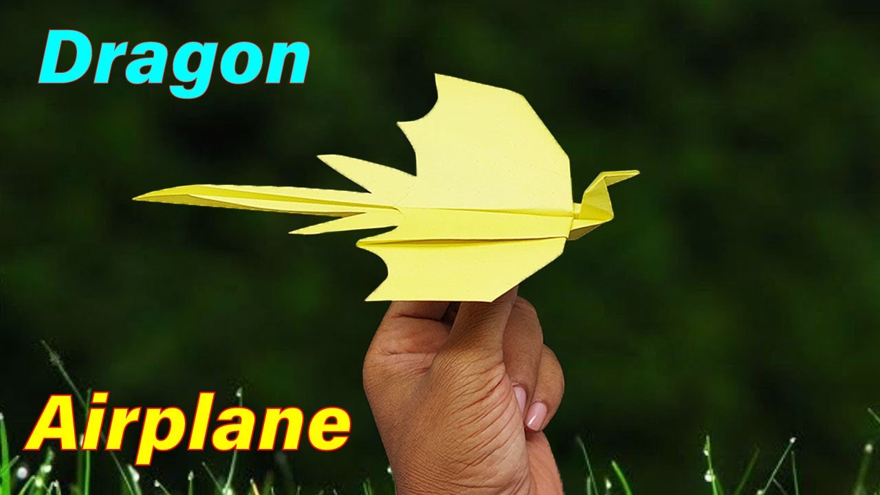 How to Make a Paper Dragon Plane - Flying Super Origami Dragon Paper ...