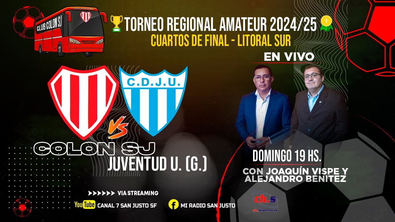 Torneo Regional - Colón SJ VS JUVENTUD UNIDA (G.) - Cuartos de Final LA ...