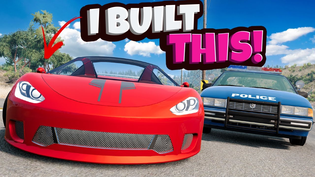 I Built a SUPERCAR For Police Chases & This Happened in BeamNG Drive ...
