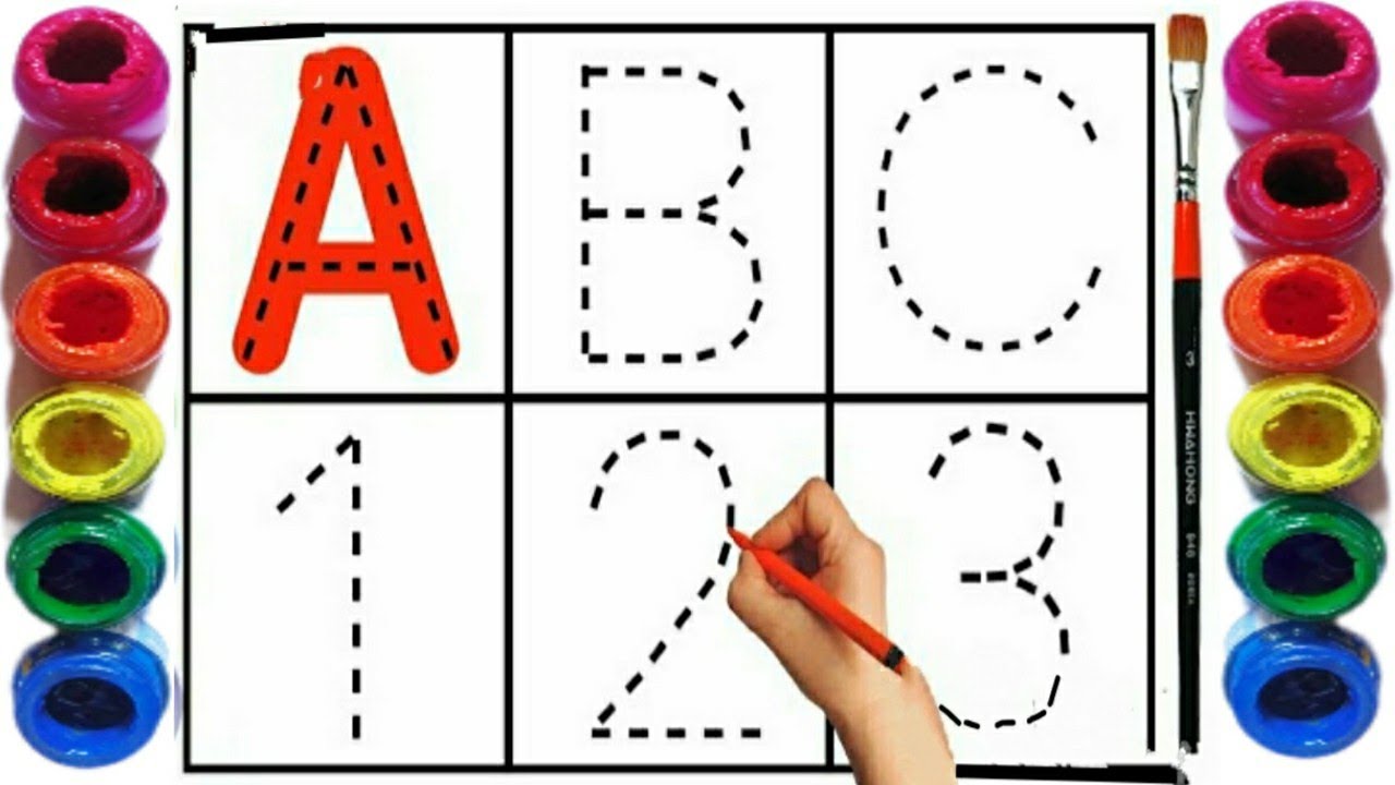 Learn ABCD Alphabets and 123 numbers, abcd writing, 123 numbers name ...