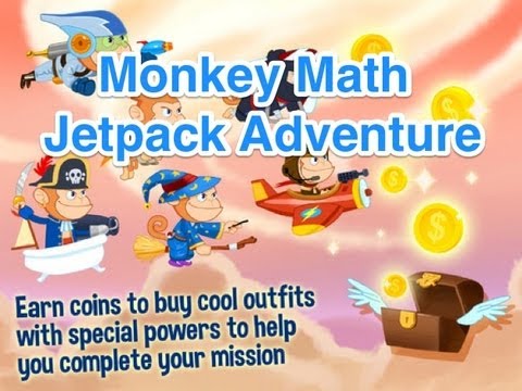 Monkey Math Jetpack Adventure iPhone App Review - CrazyMikesapps - YouTube