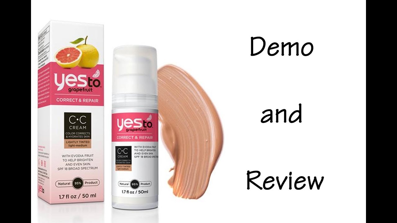 Yes to Grapefruit - CC cream - Review/Demo/Application - YouTube
