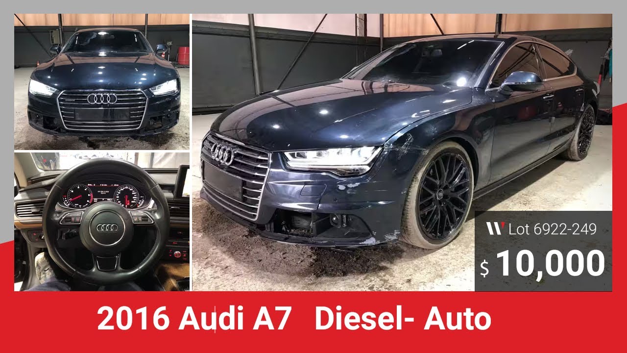 Auction 01/22 - 2016 Audi A7 - Diesel - Auto - $10,000 - YouTube