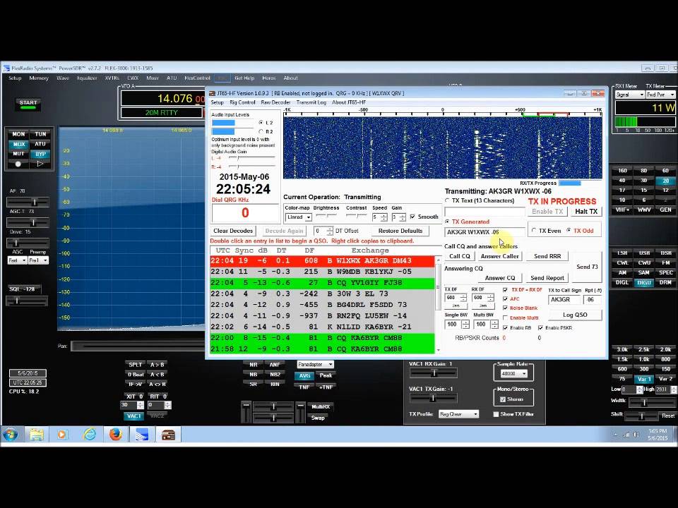 Operating JT65- ham radio digital mode contact - YouTube