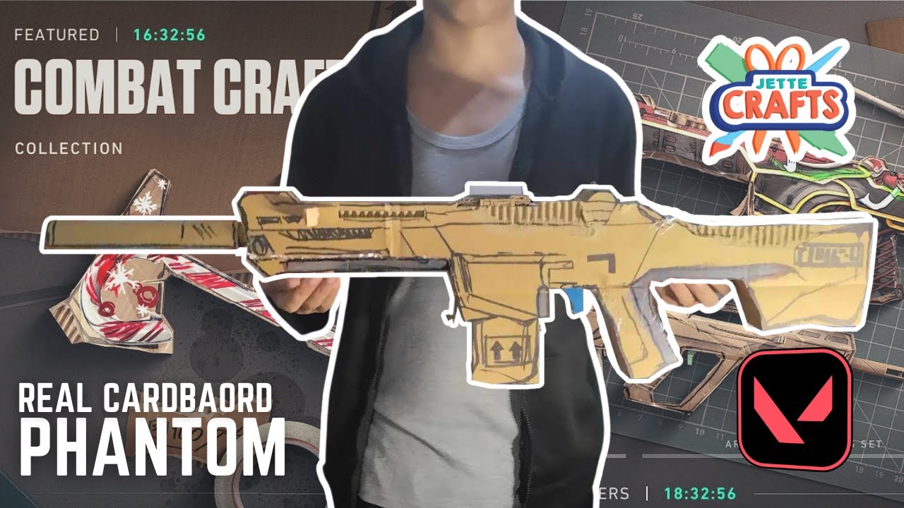 Combat Crafts Phantom Valorant using Cardboard DIY - YouTube