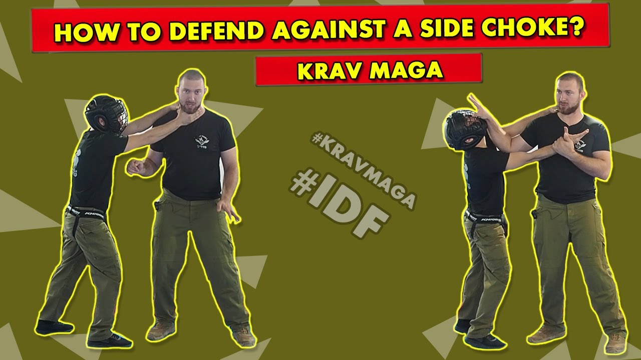 How to defend against a side choke • KRAV MAGA ONLINE - YouTube