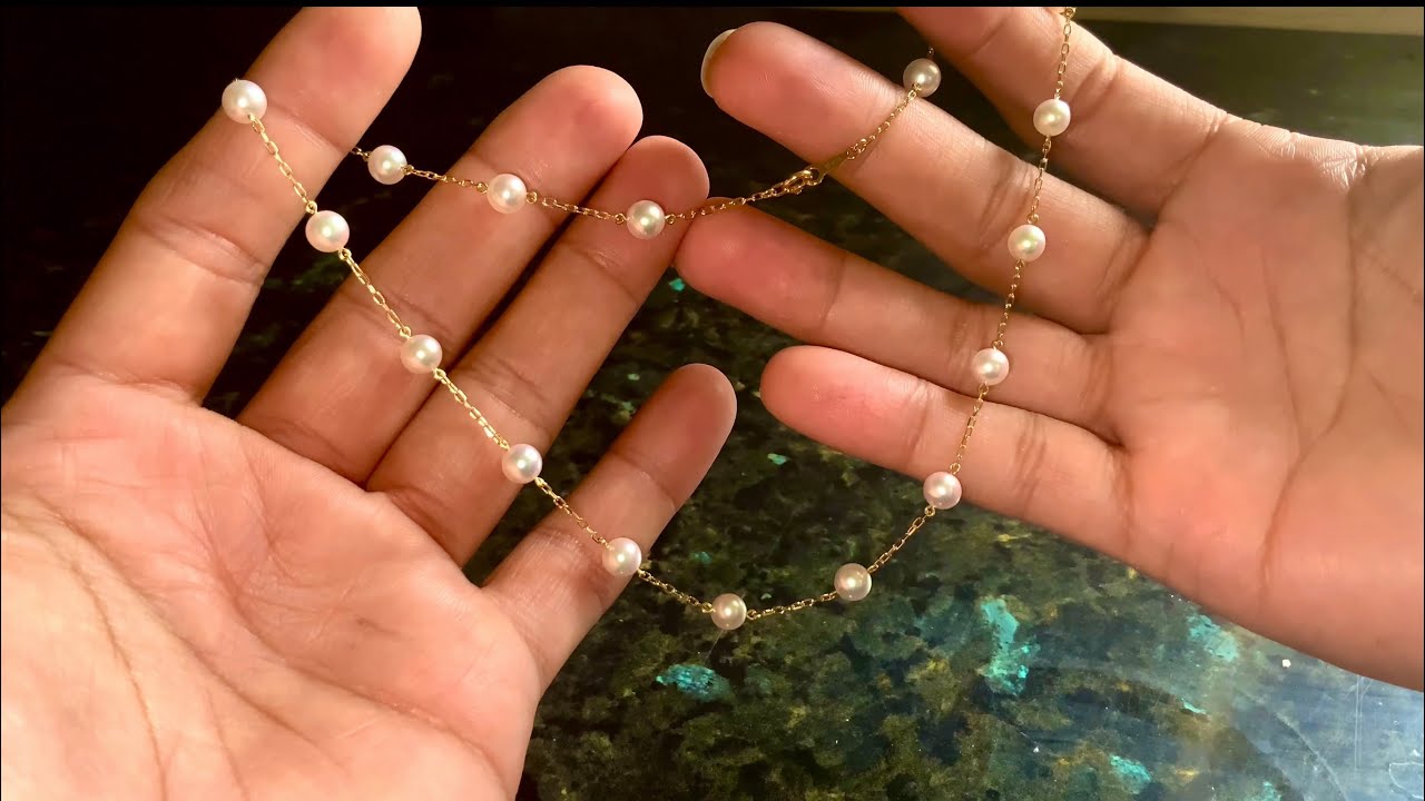 Mikimoto gold ,Pearls chain /mikimoto pearls - YouTube