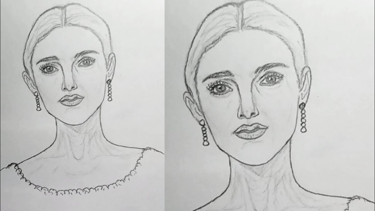 How to draw potrait of a lady tutorial #howto #drawing #potrait #lady # ...