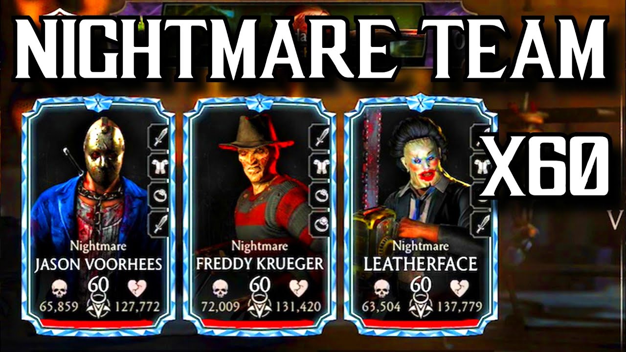MK Mobile X60 NIGHTMARE Jason, Freddy & LeatherFace FULLY MAXED on ...