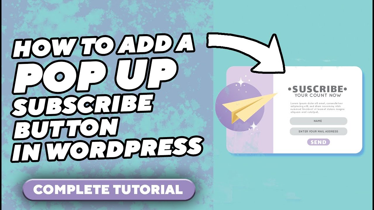 How to add a pop up subscribe button in wordpress |Complete tutorial ...