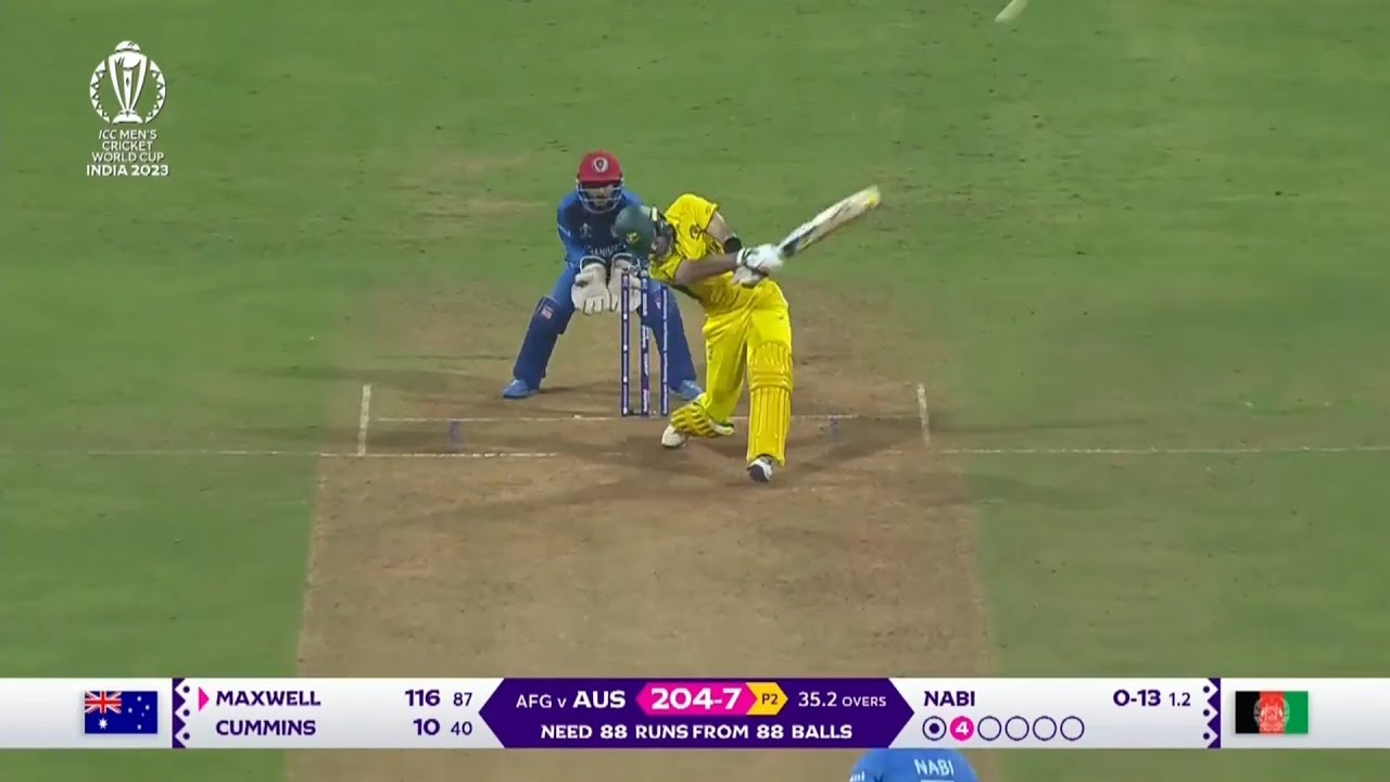 Glenn Maxwell batting highlights 201* runs 128 ball Double Century ...