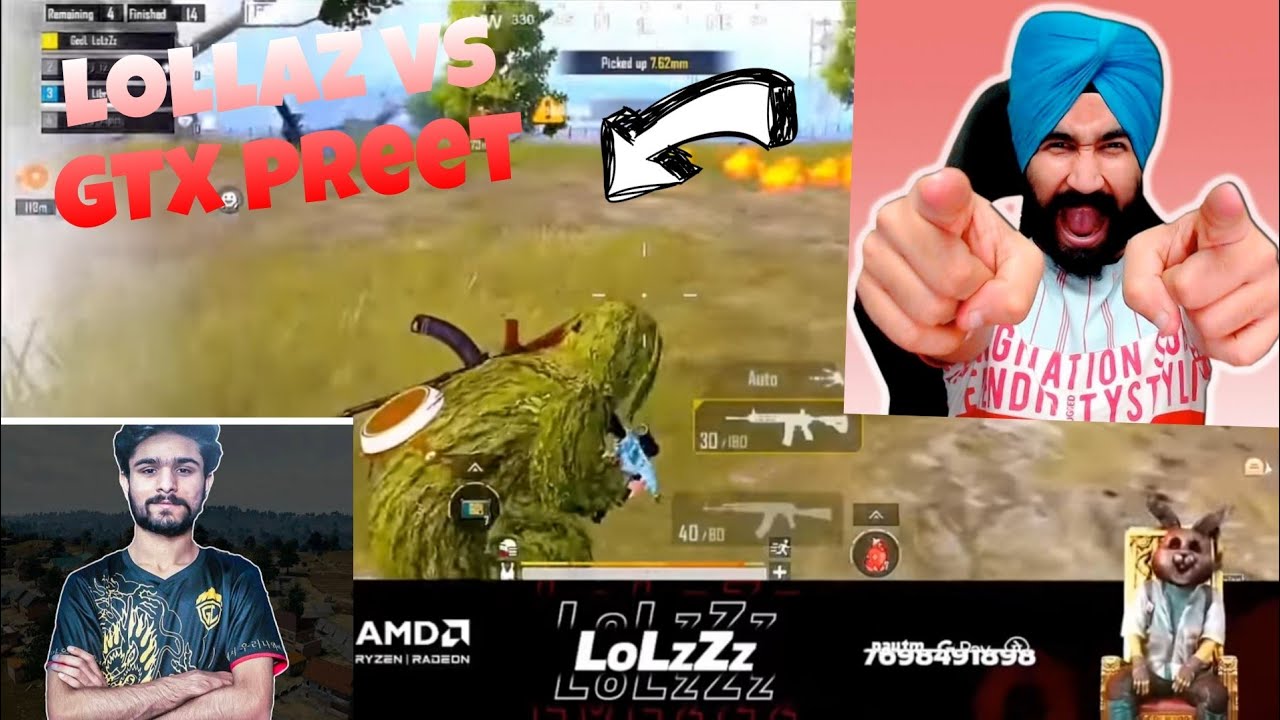 Godl Lollaz vs GTX preet🔥🔥🔥1v1 Erangle @JONATHANGAMINGYT@LoLzZzGaming ...