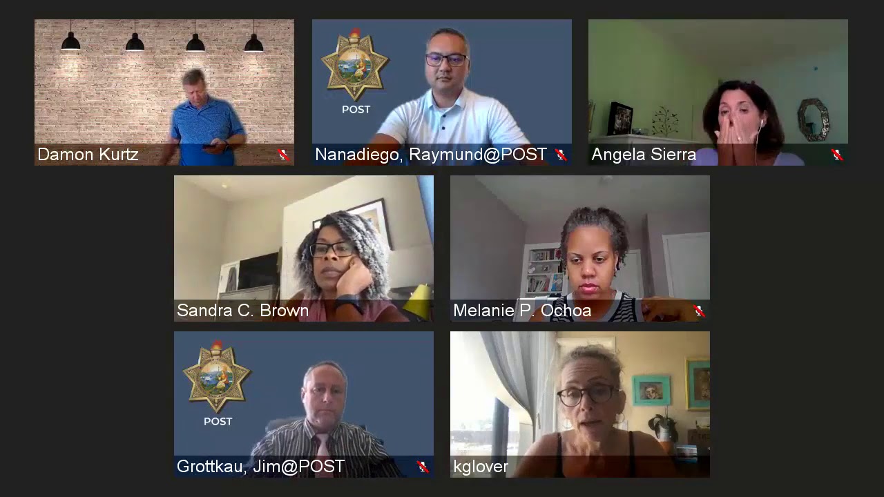 August 5, 2020 RIPA Board POST Training and Recruitment Subcommittee ...
