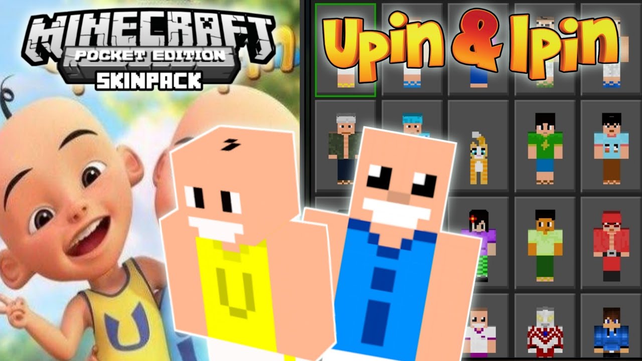 Upin&Ipin Minecraft Skinpack Pocket edition - YouTube