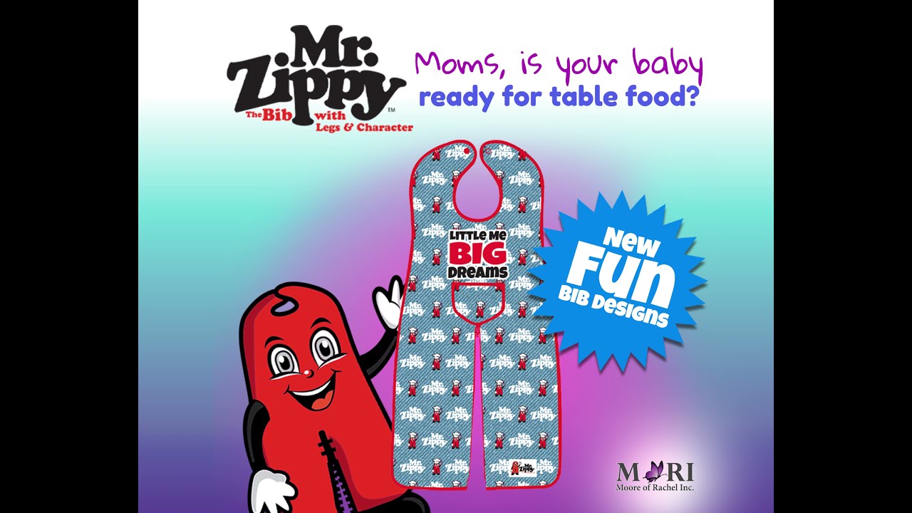 New Mr. Zippy Bib Designs - Voted as the Top 10 Best Designs - YouTube