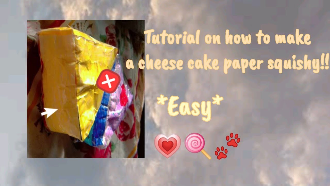 Making cake slices paper squishy||tutorial on how to make a cheese cake ...
