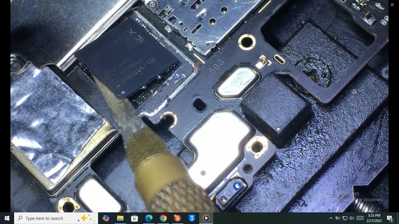 OPPO A57(CPH 2387) BLACK PASTED CPU REBALLING FULL PROCESS VIDEOS MTK ...