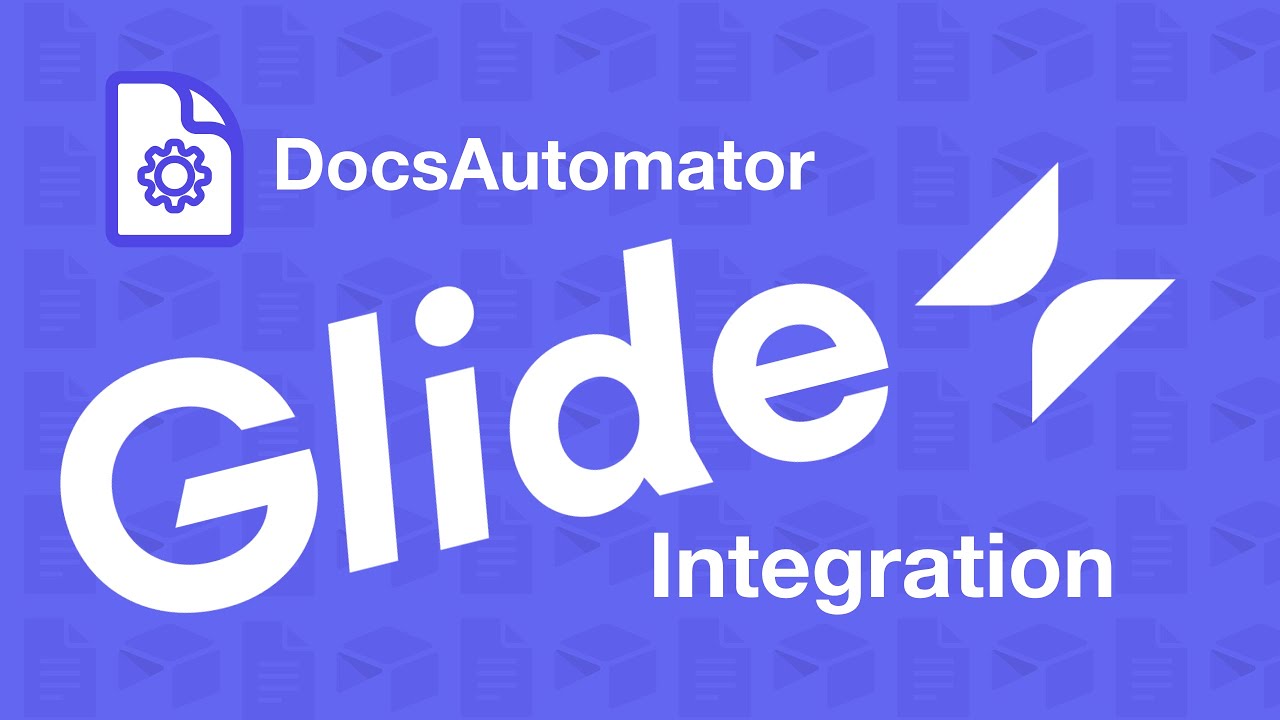 How to turn your Glide data into PDF - YouTube