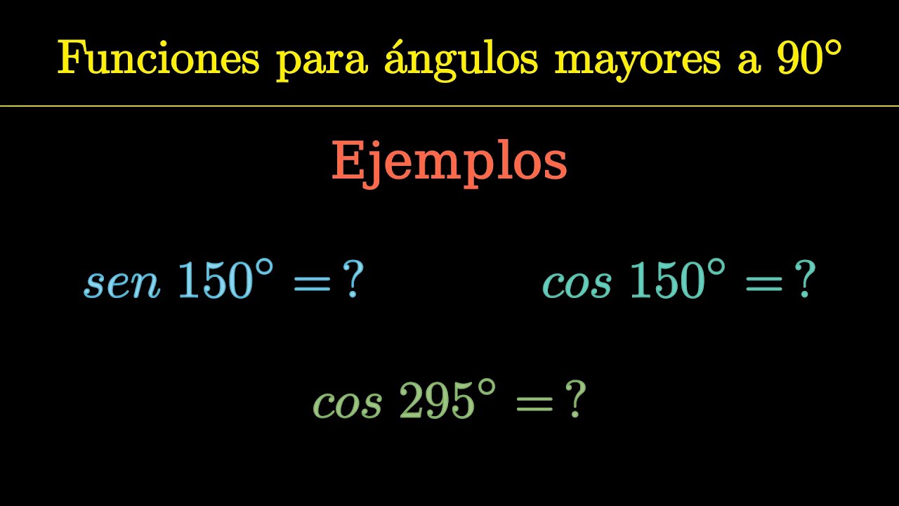Funciones Trigonométricas para Ángulos Mayores a 90 Grados - Parte 2 ...
