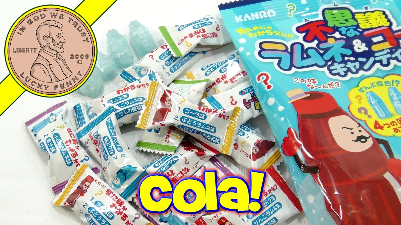Kanro Ramune Cola Soda Hard Candy - YouTube