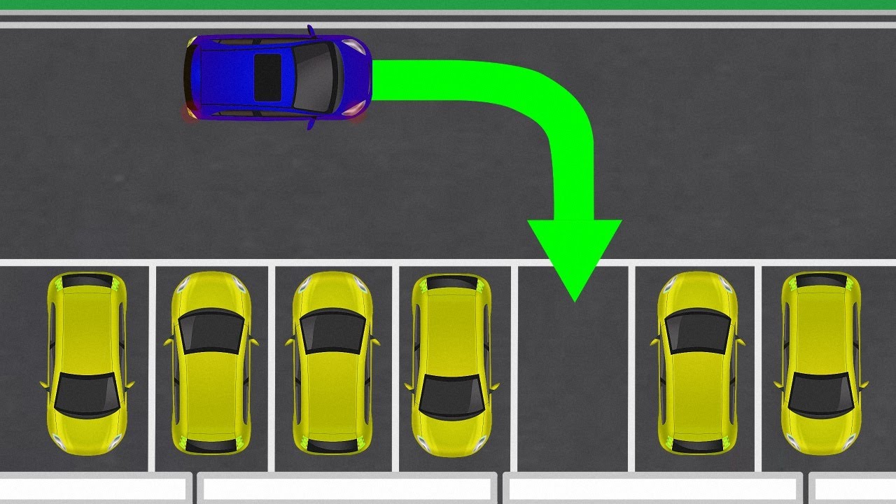 Forward parking. Simplified animation. - YouTube