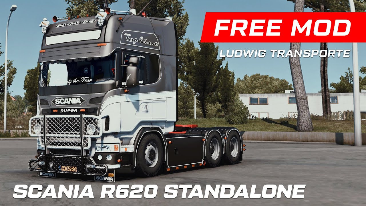 FREE MOD! Scania R620 V8 Standalone Ludwig Transporte - YouTube