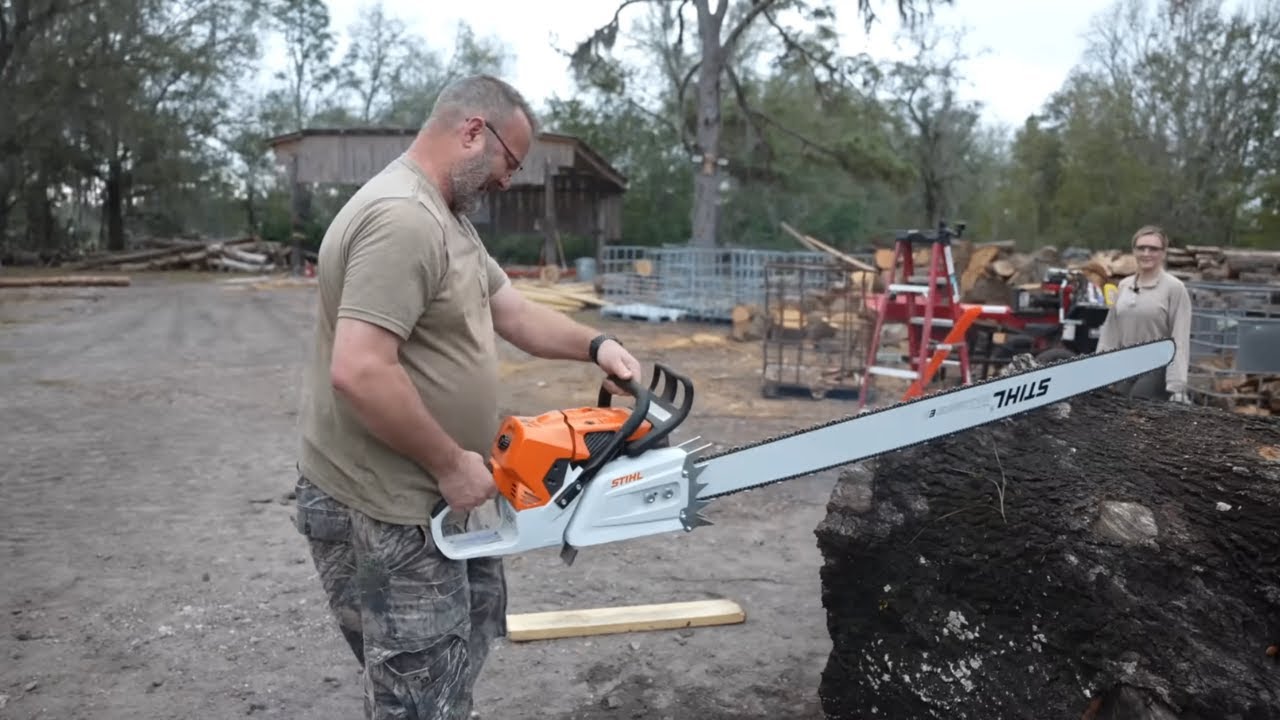 Top 10 most powerful chainsaws from STIHL | Chainsaw Tree cutting takes ...