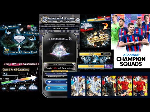 eFCS Draw Diamond Scout LV. 8 MAX Grande 108+ ⭐5 Guaranteed | eFootball ...