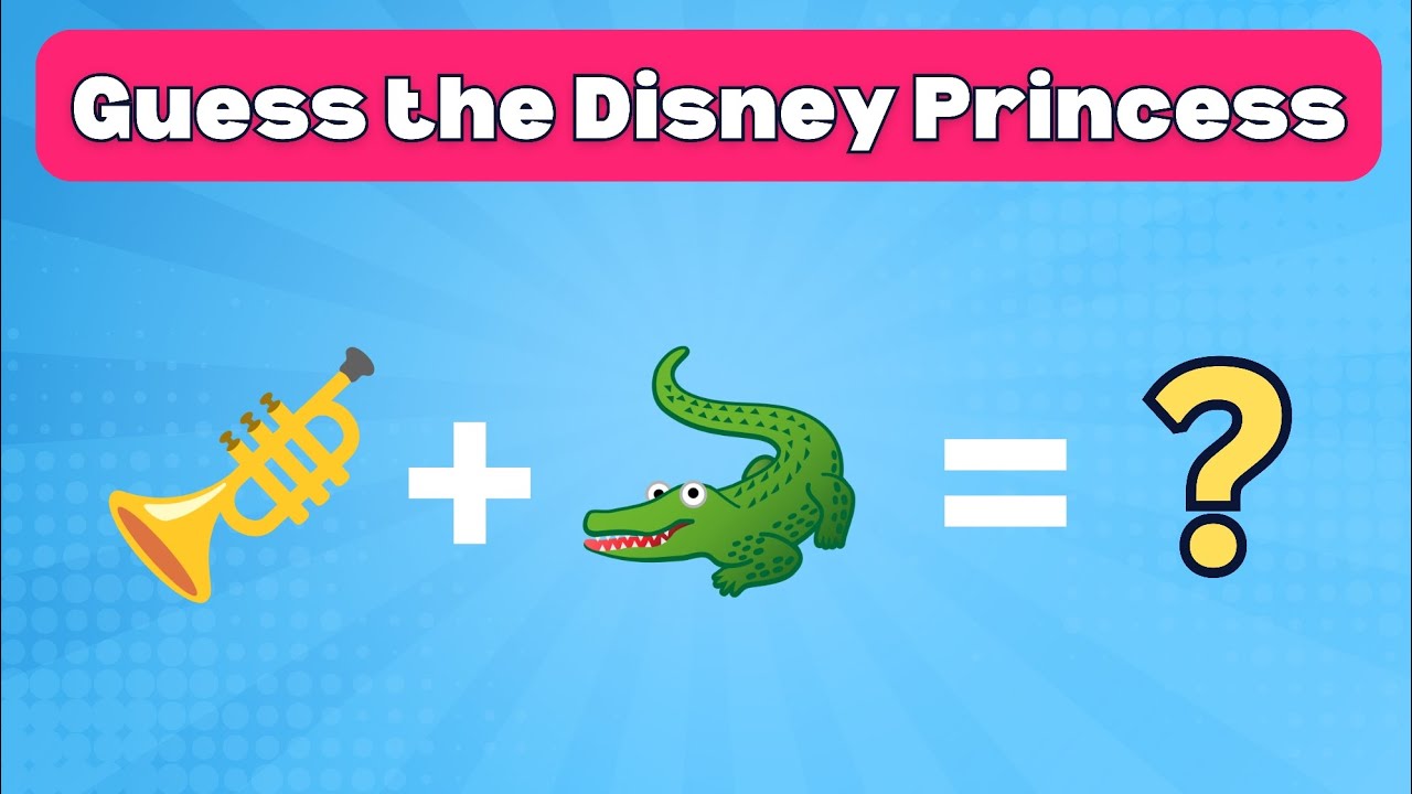 Guess the Disney Princess by Emojis Quiz - YouTube