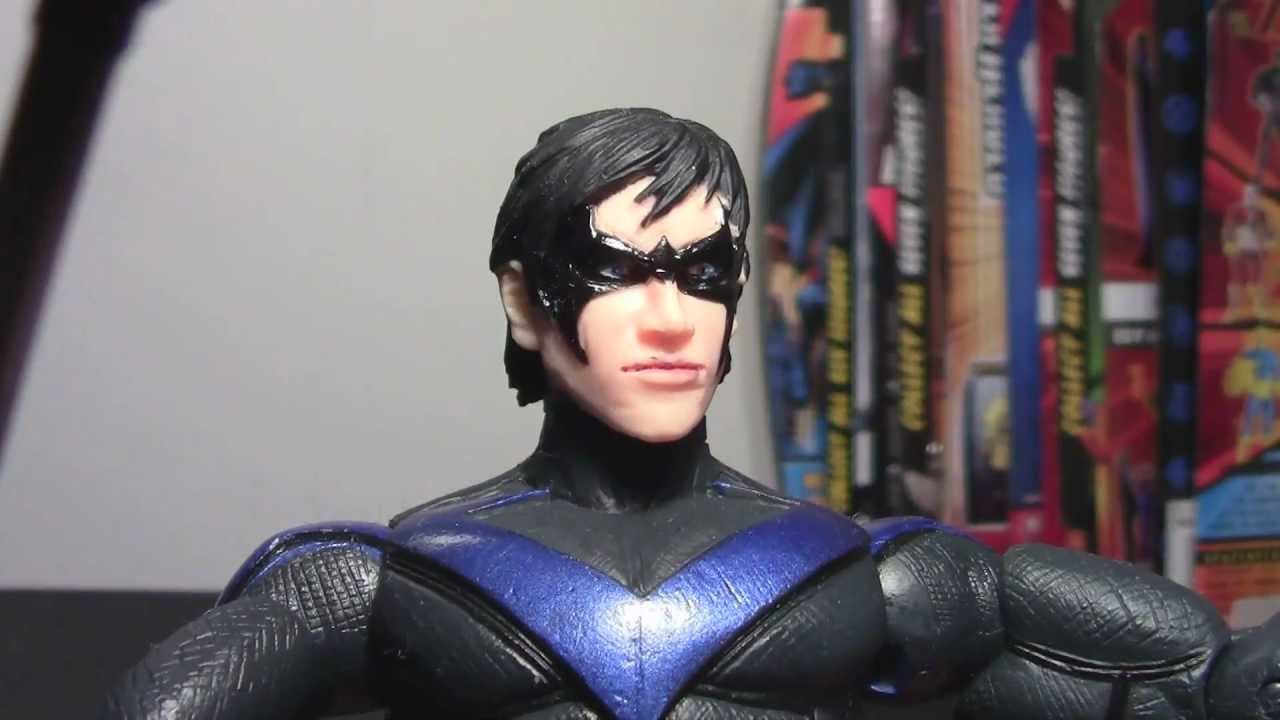 DC Collectibles Arkham City Nightwing action figure review - YouTube