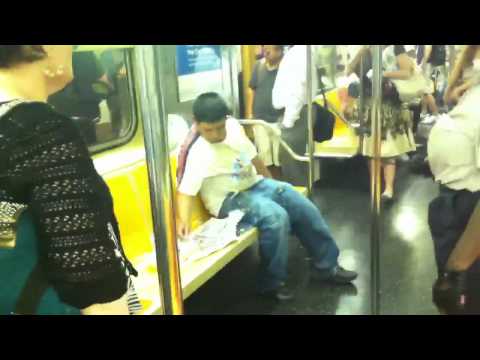 Drunk man vomits and stops train in nyc