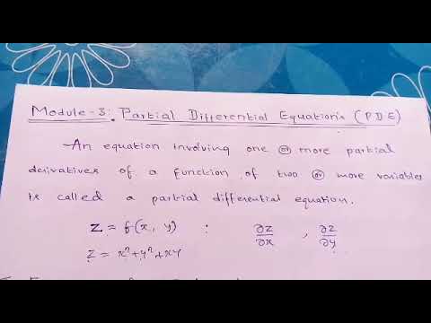M2 Partial Differential equations by eliminating constants - YouTube