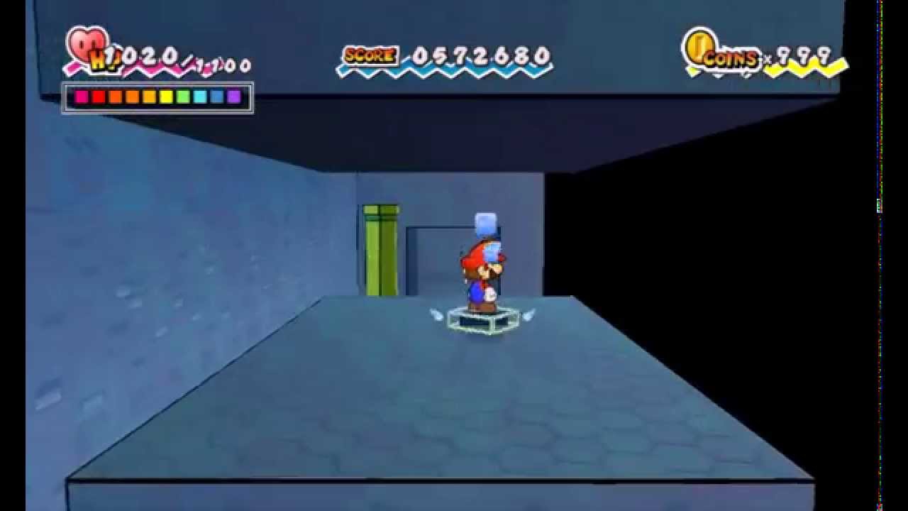 Super Paper Mario: Out of bounds clip in 7-1 with Carrie - YouTube