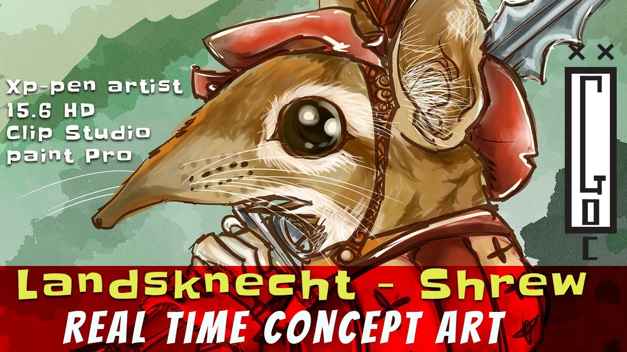 landsknecht warrior shrew: Real time Drawing and painting CSP XP-pen ...