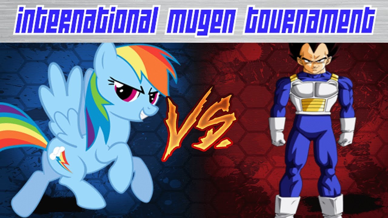 Mugen IMT Blue Rainbow Dash VS Vegeta - YouTube