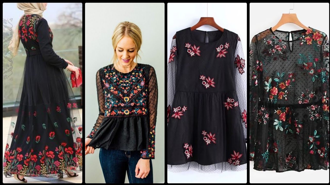 Fantastic and Super Cool Embroidered Formal Tunic Tops and Blouse To ...