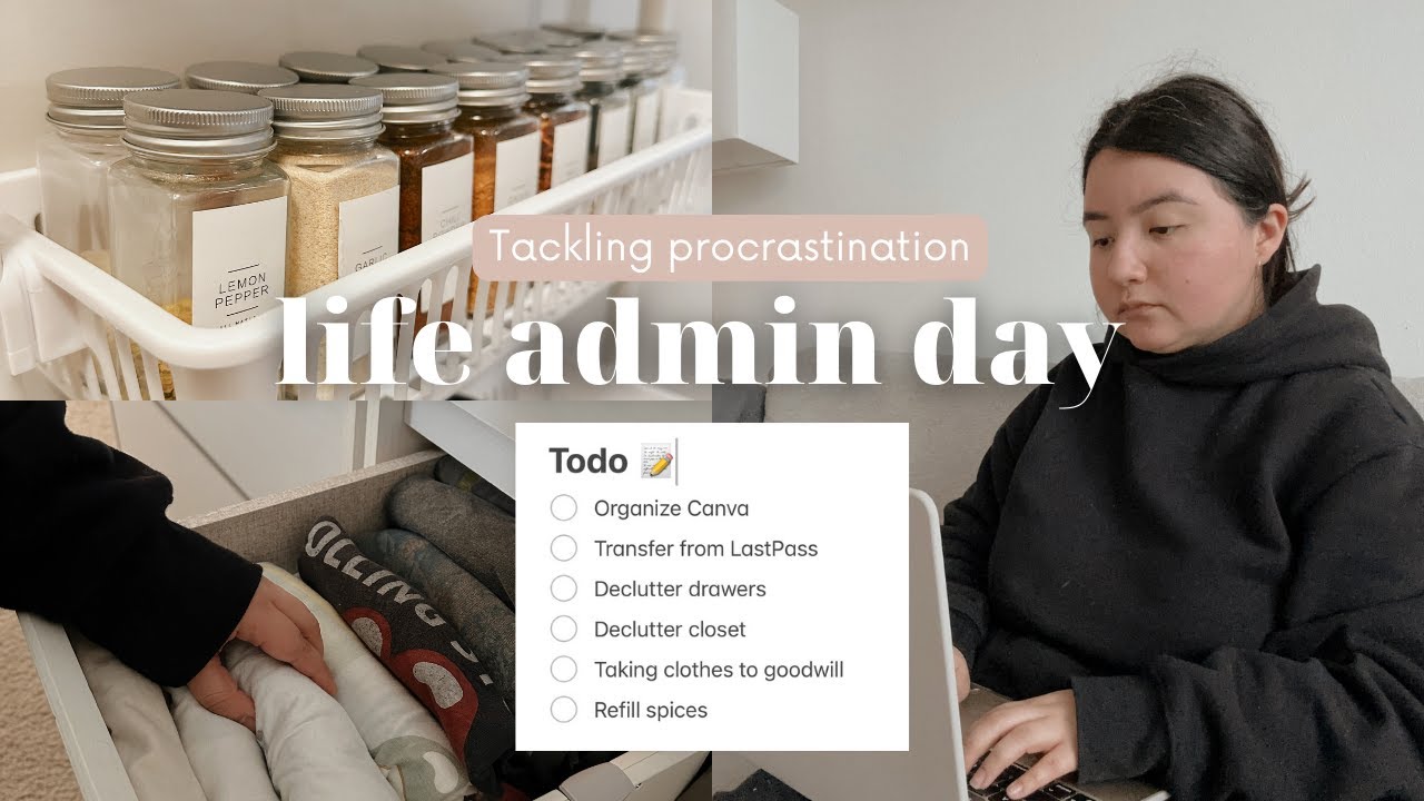Life Admin Day | Productive Day, Getting Things Done, Decluttering ...