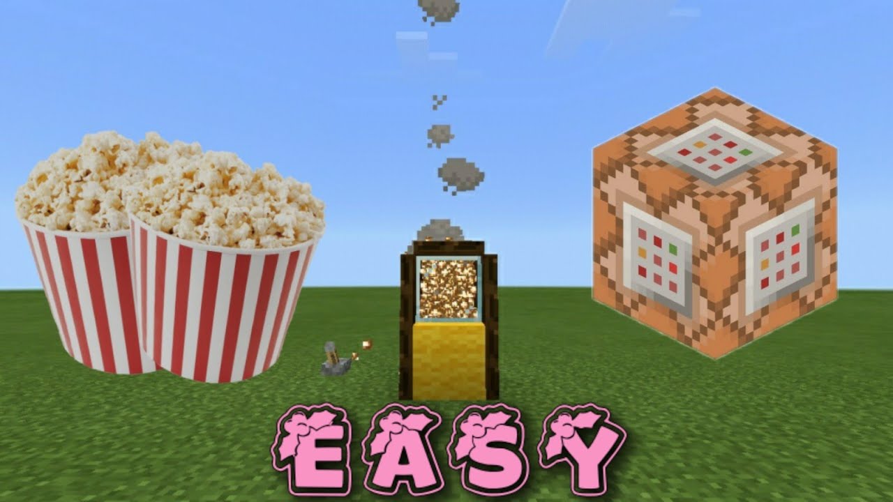 How to make a Popcorn machine in Minecraft - easy😋 - YouTube