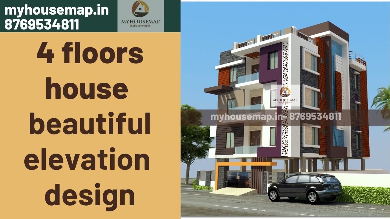 elevation design for 4 story beautiful house | 2340 sqft home design ...