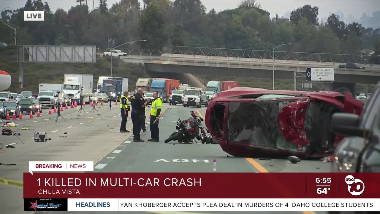 1 dead in crash on I-805 in Chula Vista area - YouTube