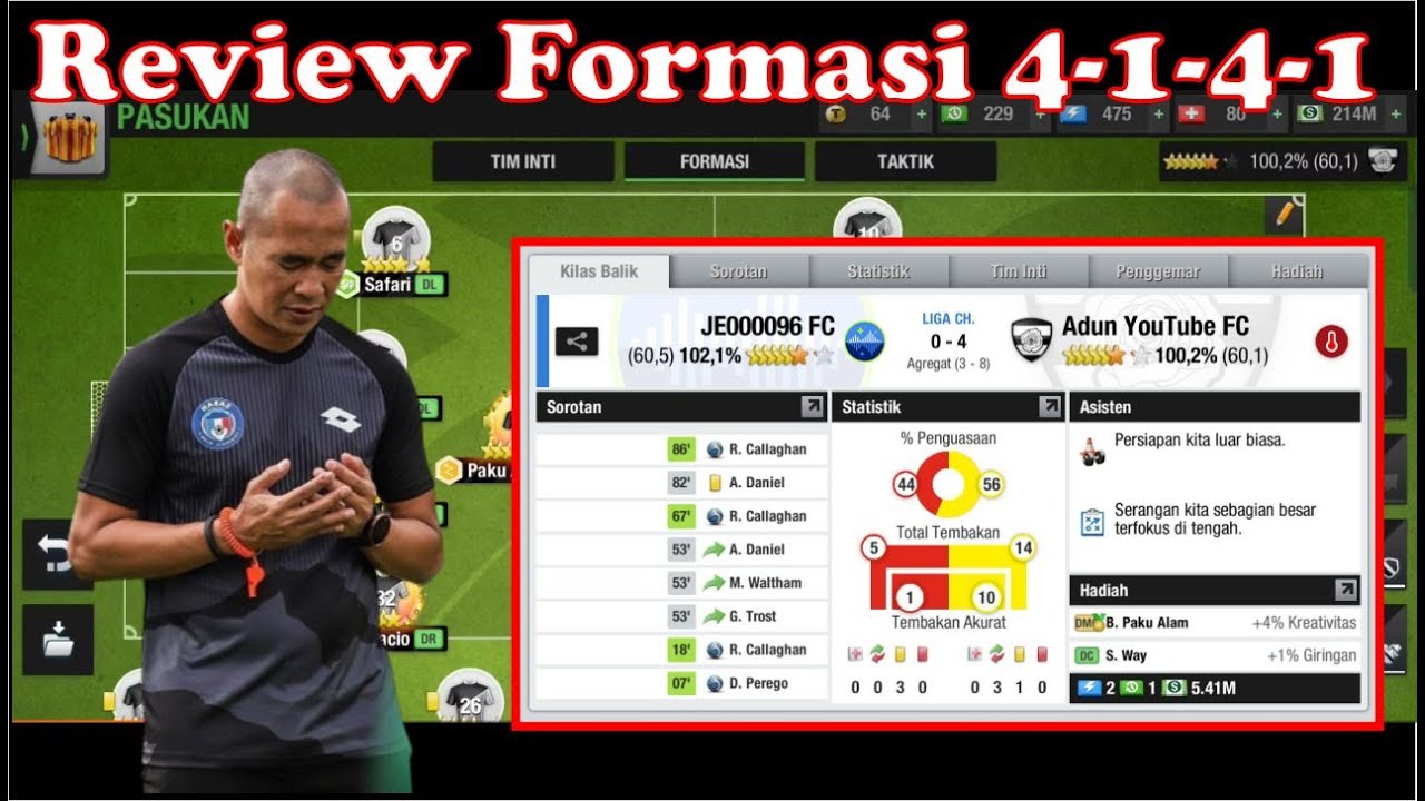 Review formasi 4141 Top Eleven 2023 - YouTube