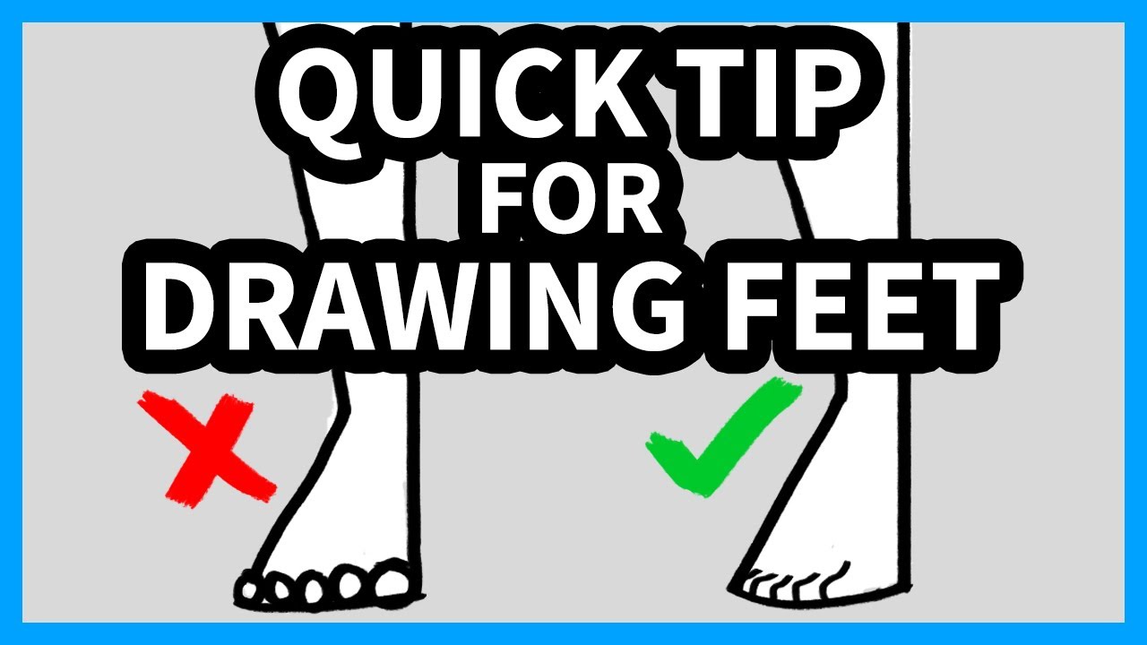 If you HATE drawing feet, try this easy trick - YouTube