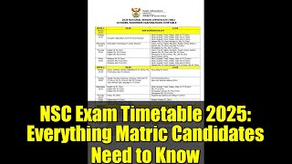 Matric Exam Timetable 2025 Everything You Need To Know Mp3 & Mp4 ...