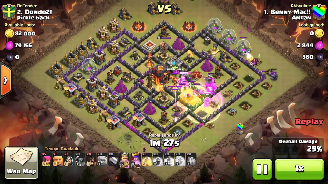 [CoC] Semi successful attack on TH 10 with one single/one multi inferno ...
