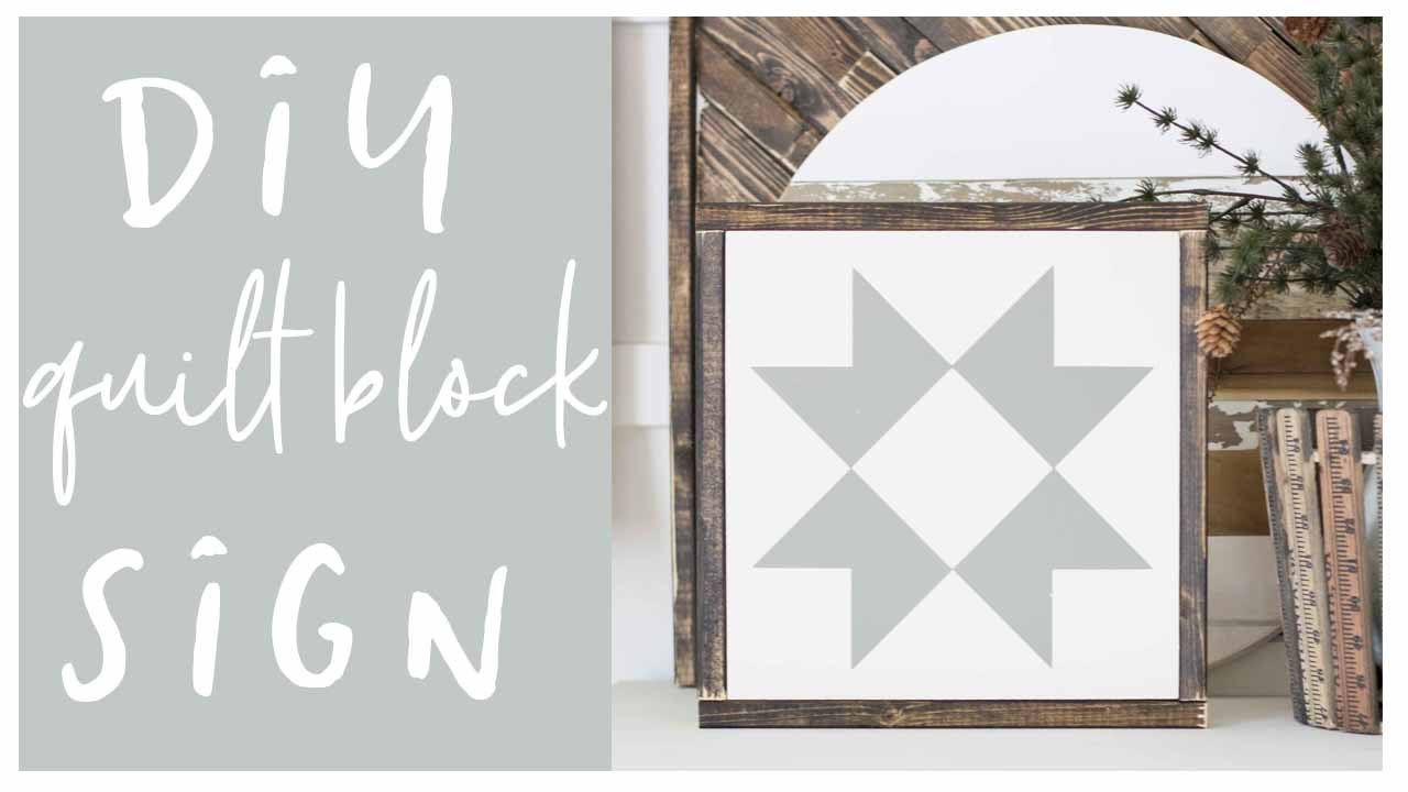 How To Make Farmhouse SIgn Quilt Blocks - YouTube