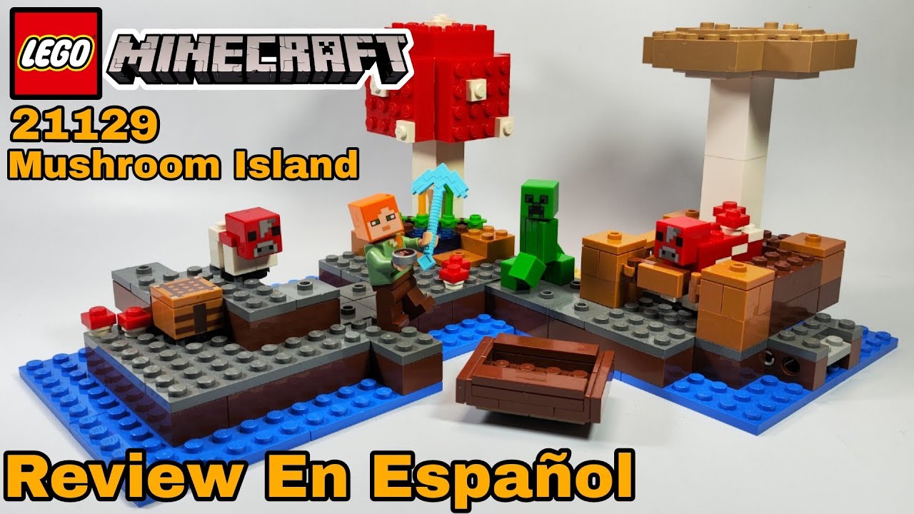 LEGO Minecraft 21129 Mushroom Island | Review en Español - YouTube
