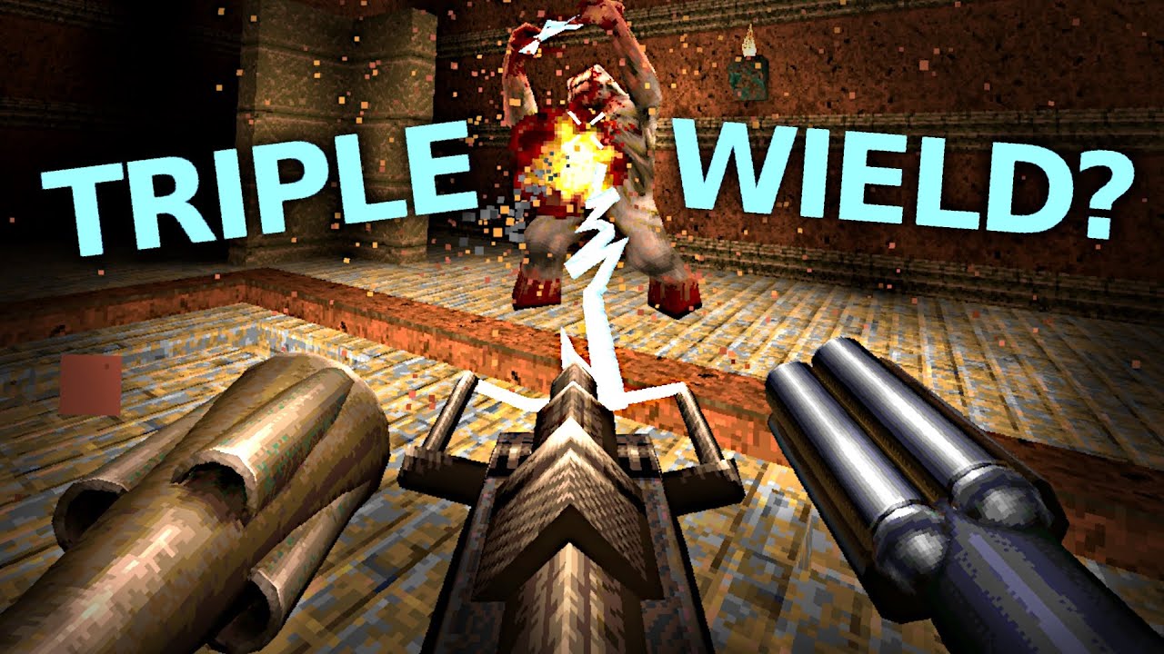 Kebby Quake mod: Triple Weapon Wielding! - YouTube
