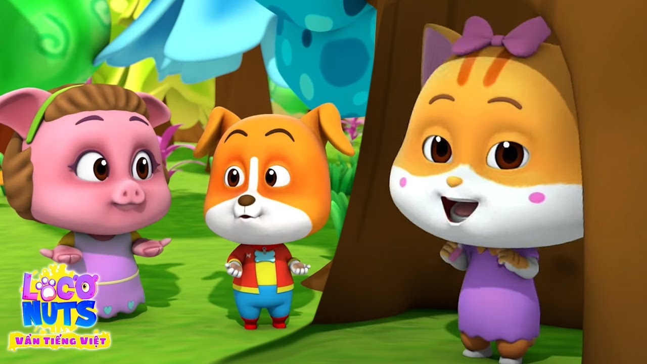 Peek A Boo | Bài hát cho trẻ em | Mẫu giáo | Loco Nuts | Vần tiếng việt ...